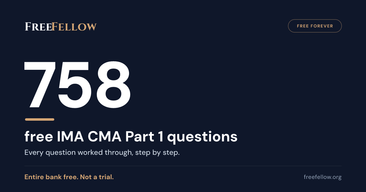 Free IMA CMA Practice Questions: 2026 Study Resource (Entire Bank Free ...